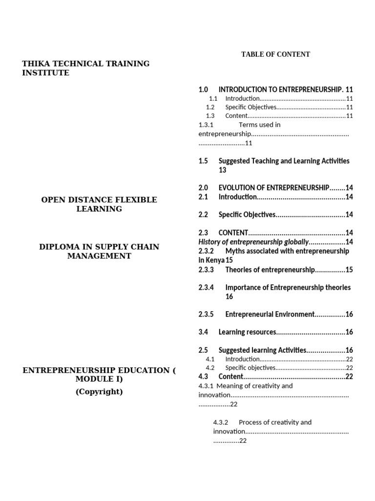 Entrepreneurship Notes | PDF