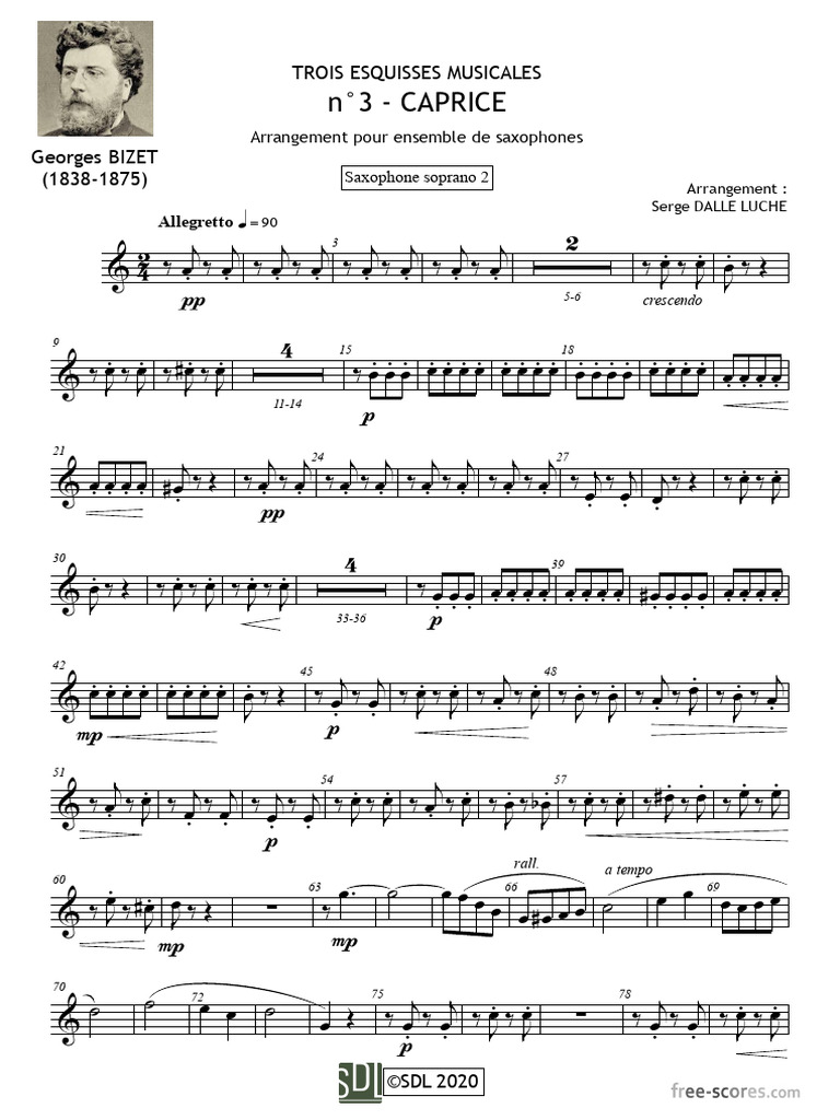 [Free Scores.com] Bizet Georges Caprice Saxophone Soprano 8085 167136 | PDF