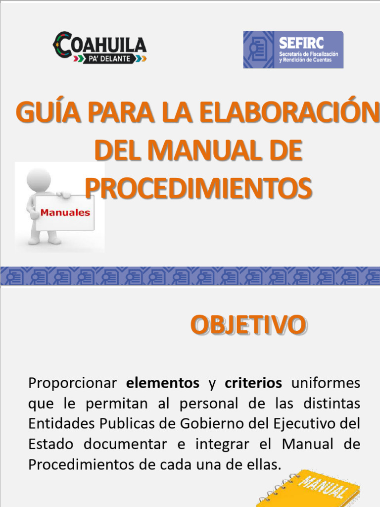 Guía para la elaboración del manual de procedimientos | PDF