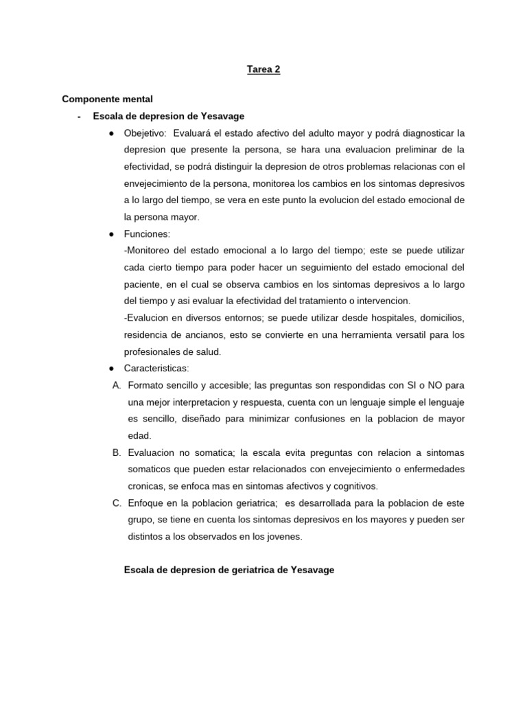 Geriatria - Tarea2 | PDF