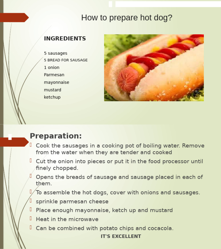 How to prepare hot dog | PDF