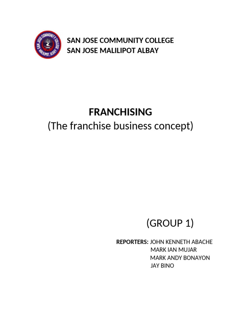 FM 4 I 1 the Franchise Business Concept | PDF