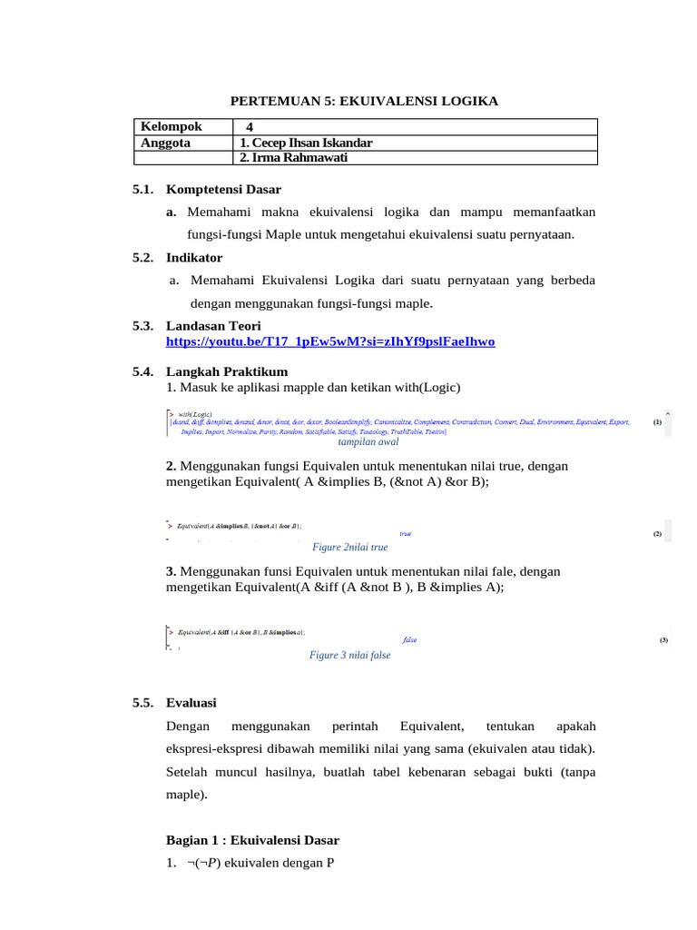 Praktikum 5 Logika IF | PDF