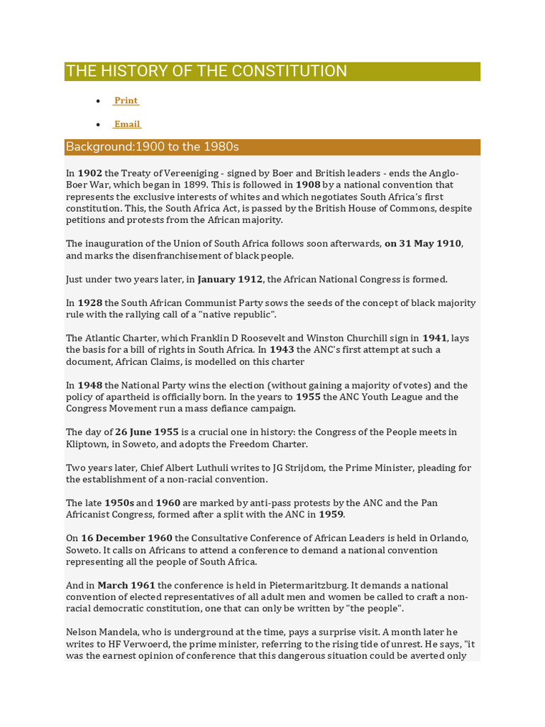 The History of The Constitution | PDF