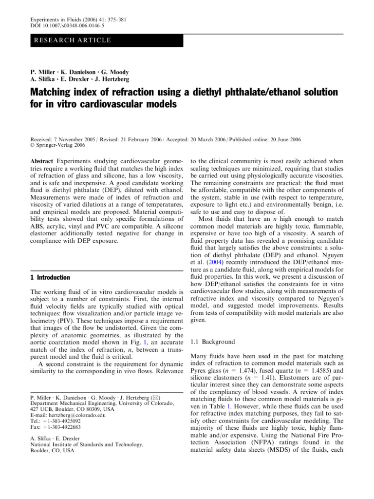 Matching Index of Refraction Using a Die | PDF