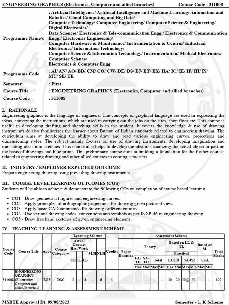 311008-Engineering Graphics | PDF