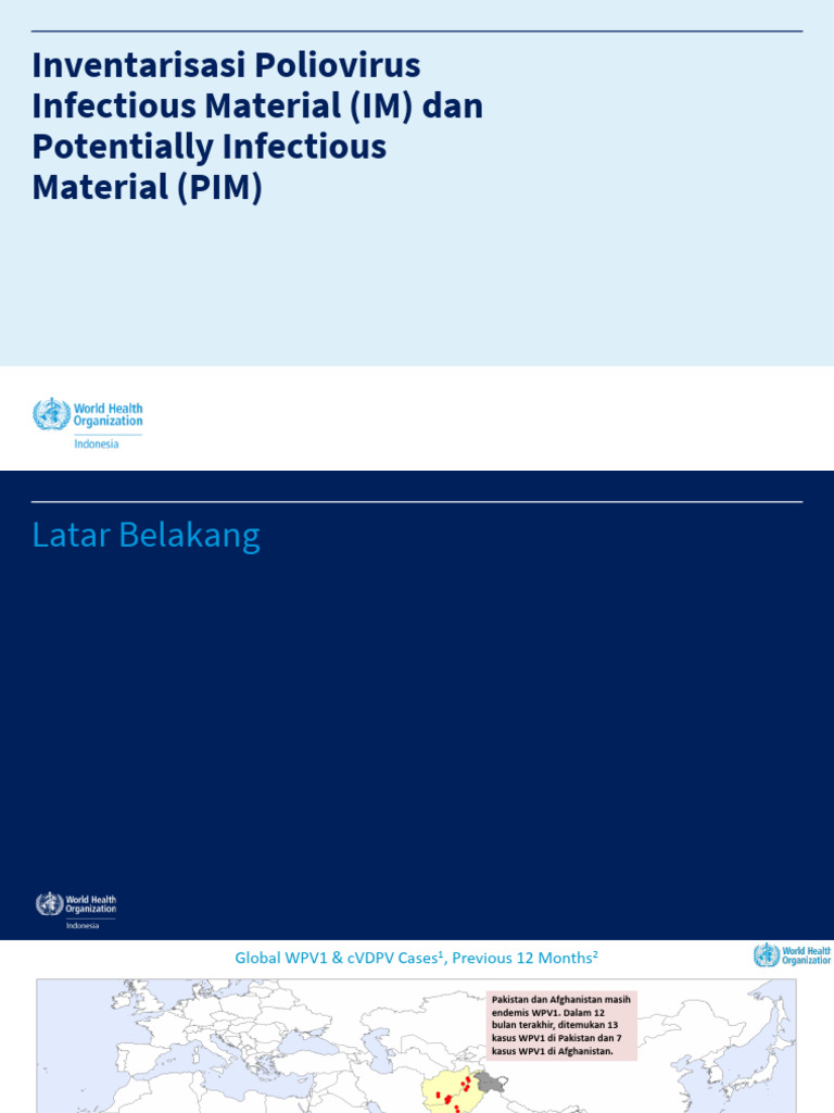Inventarisasi Poliovirus IM Dan PIM | PDF