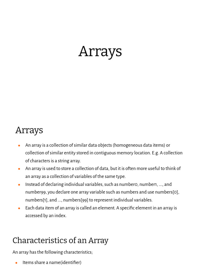 Arrays | PDF