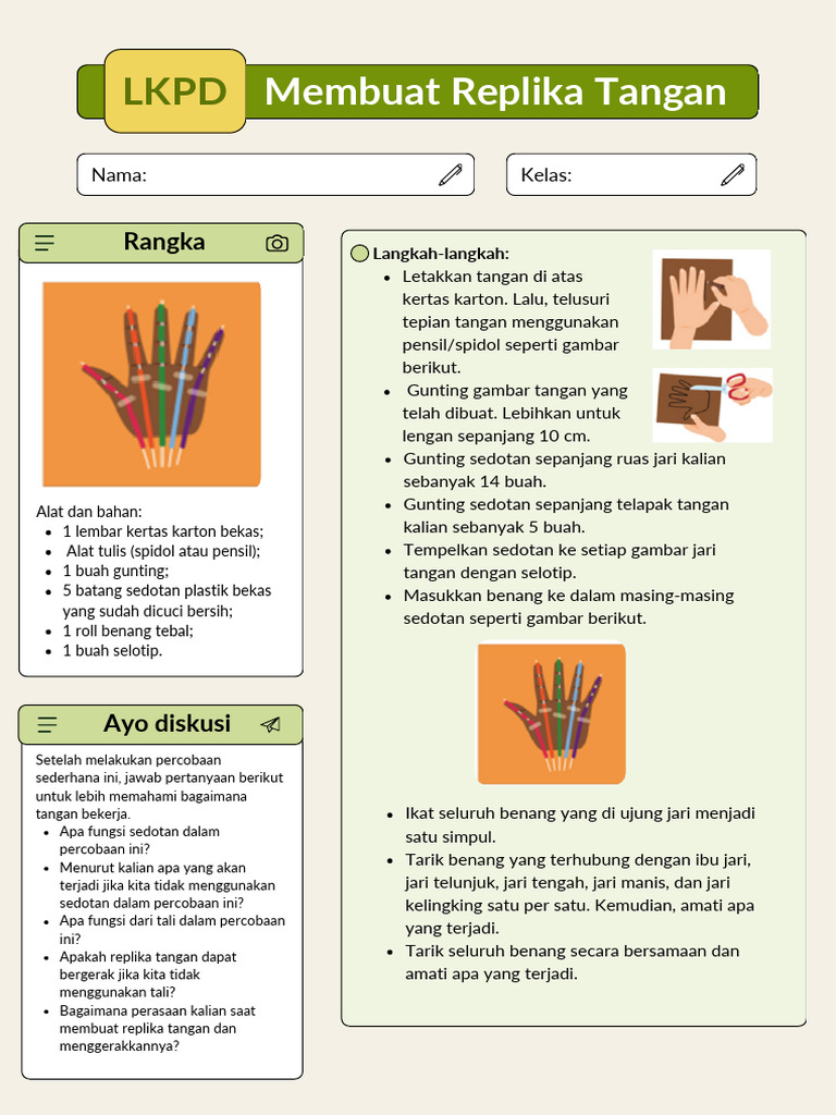 LKPD Replika Tangan | PDF