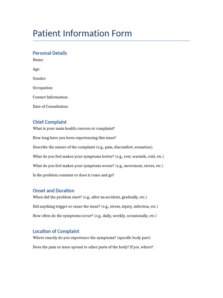 Patient_Information_Form | PDF