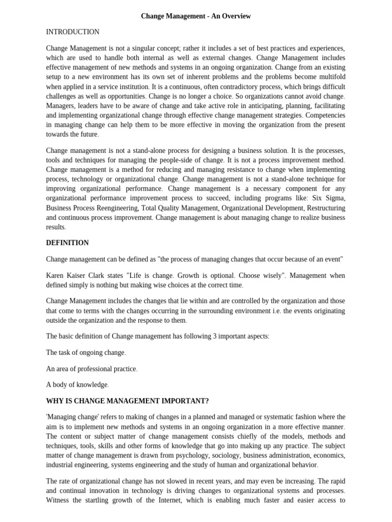Change Management (2) | PDF