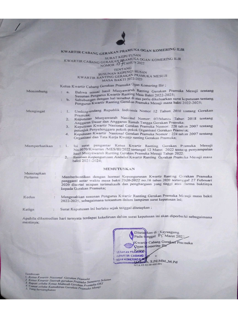 SK Pramuka Kwaran Mesuji | PDF