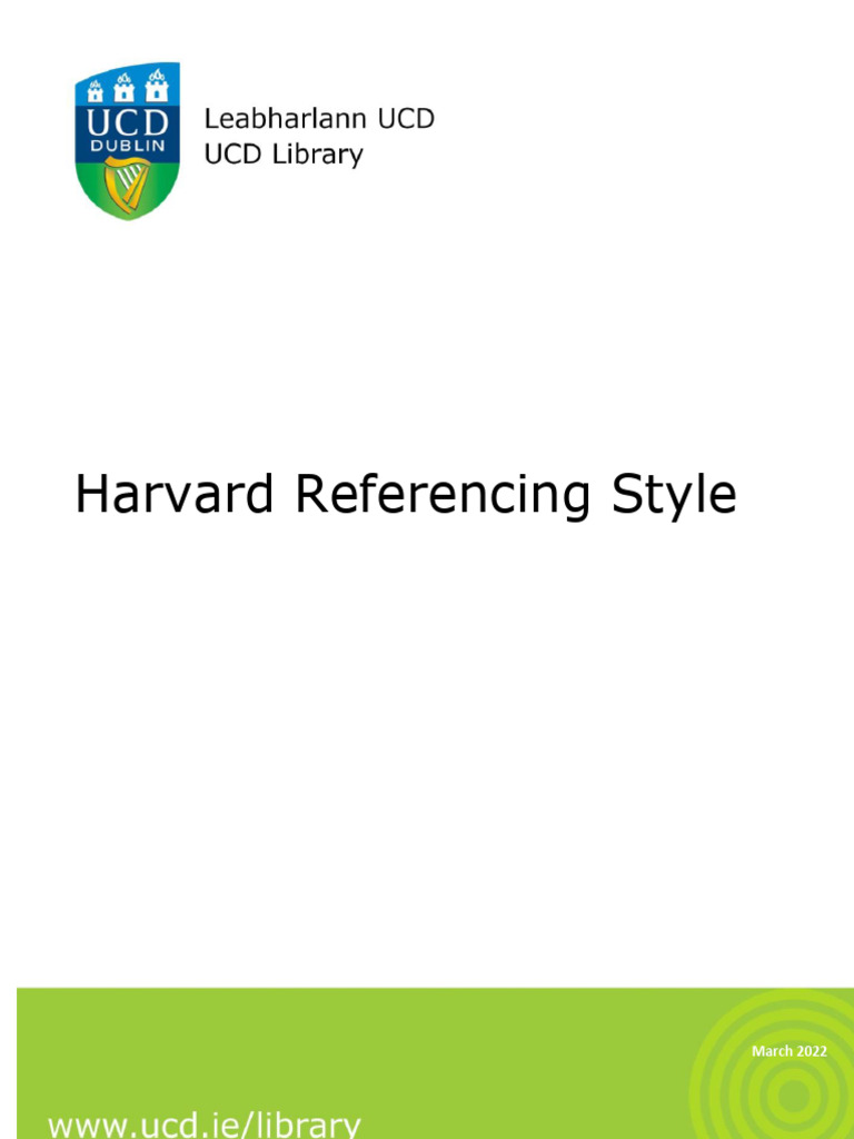 Harvard Style Guide (March 2022) | PDF | Encyclopedias | Business