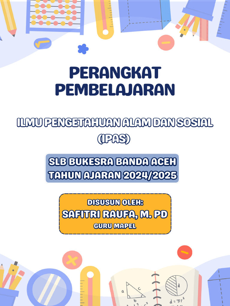 Biru Ungu Ilustrasi Lucu Cover Modul Pembelajaran Siswa Dokumen A4 ...