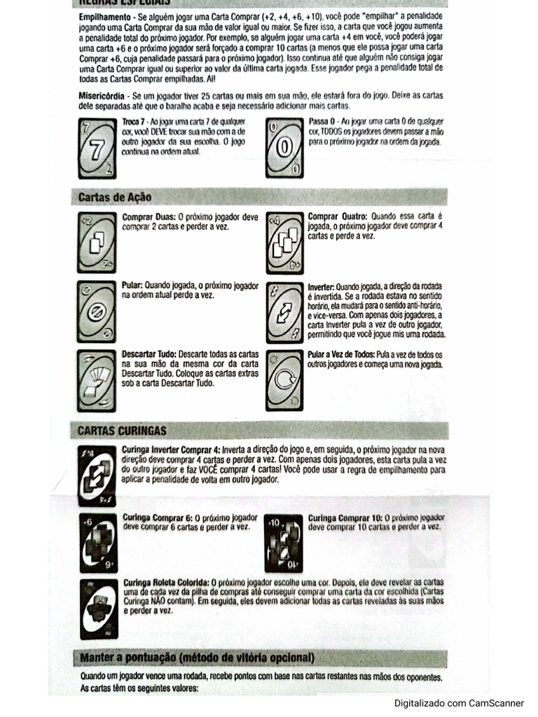 Regras UNO NO MERCY | PDF