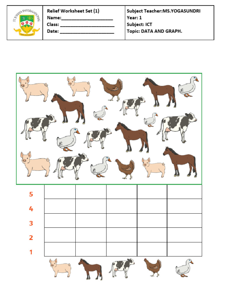 Relief Worksheet SET 1 YEAR 1 | PDF
