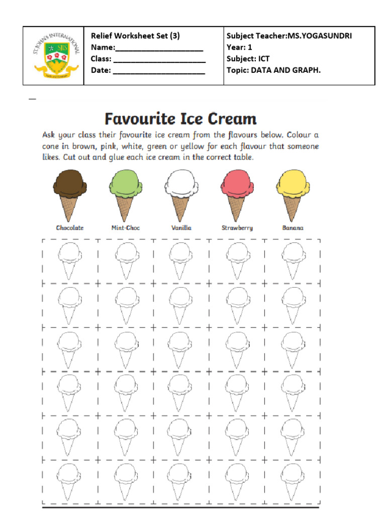 Relief Worksheet SET 3 YEAR 1 | PDF