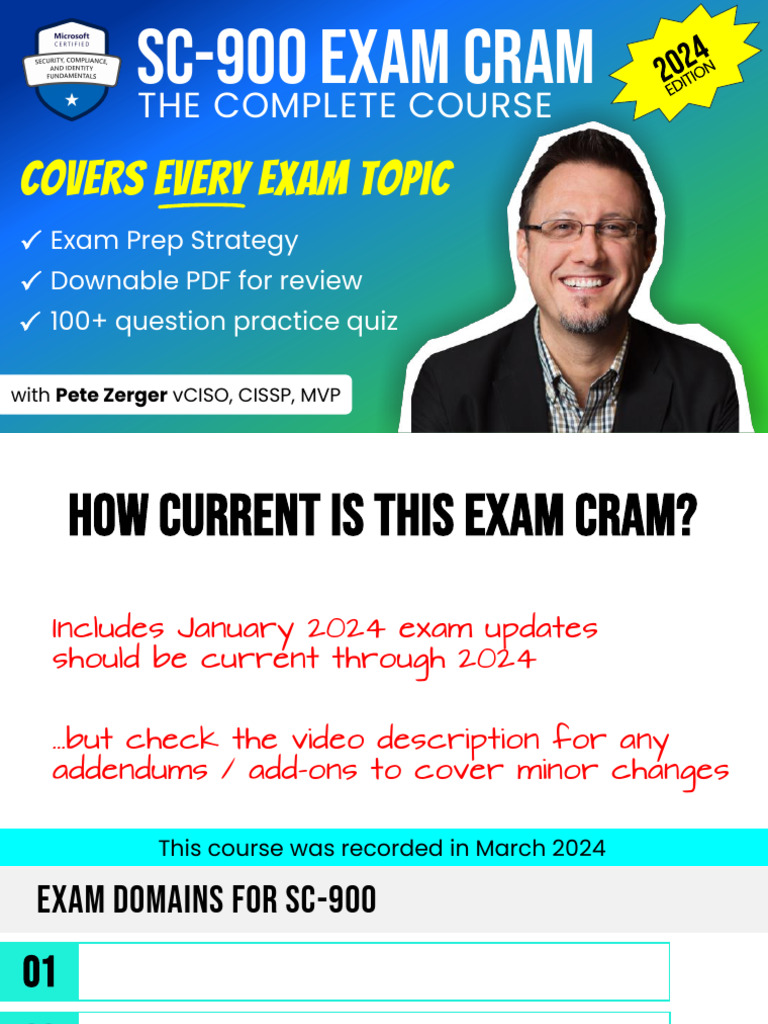 Sc-900 Exam Cram 2024 Handout | PDF