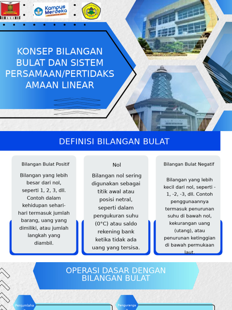 Konsep Bilangan Bulat Dan Pesamaan Linear | PDF