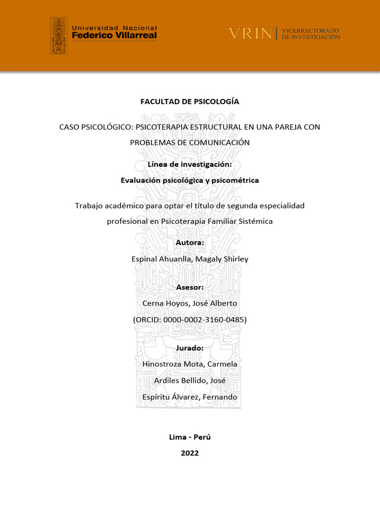 Caso psicólogico_Psicoterapia estructural en una pareja con problemas de comunicación | PDF