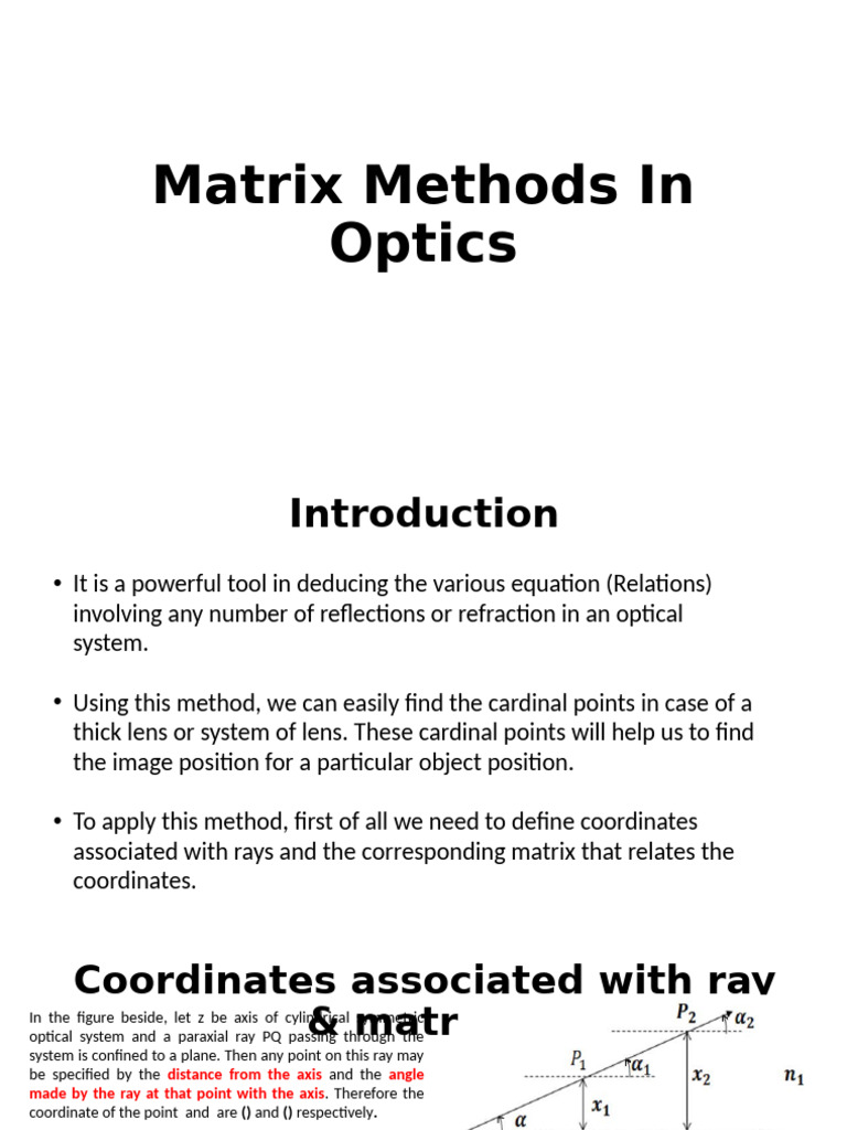 Matrix Representation | PDF