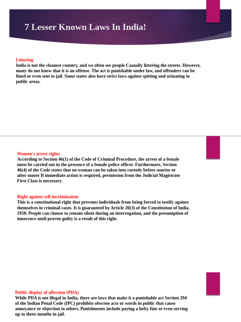 7 Lesser Known Laws in India! | PDF