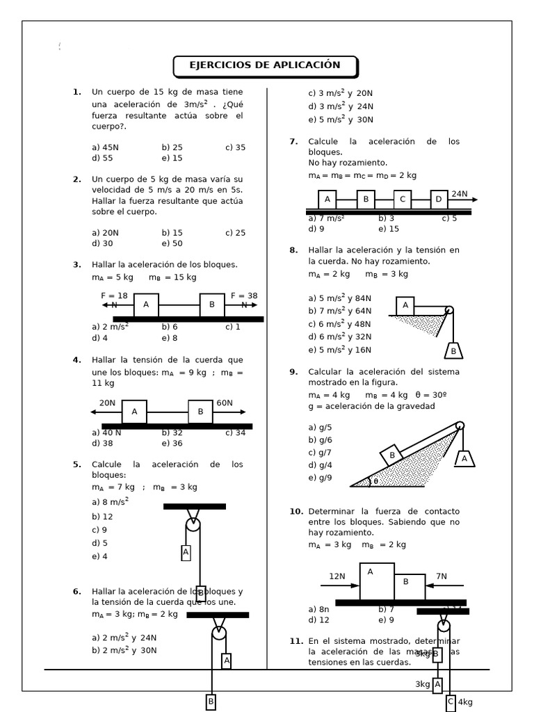 Ejercicios de Aplicación Ejercicios de Aplicación | PDF