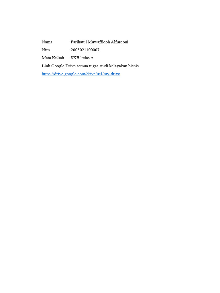 03 - SKB Kls A - 2005-0007 - Farihatul M. - Link Tugas SKB Keseluruhan | PDF