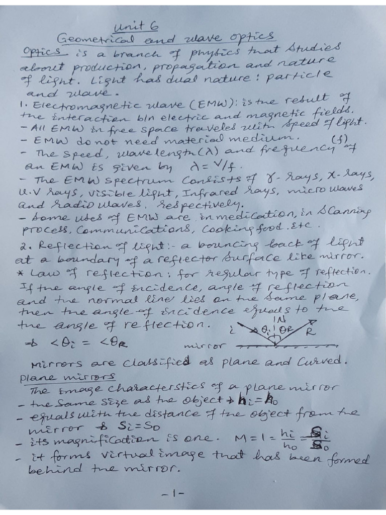 Phy unit six note | PDF