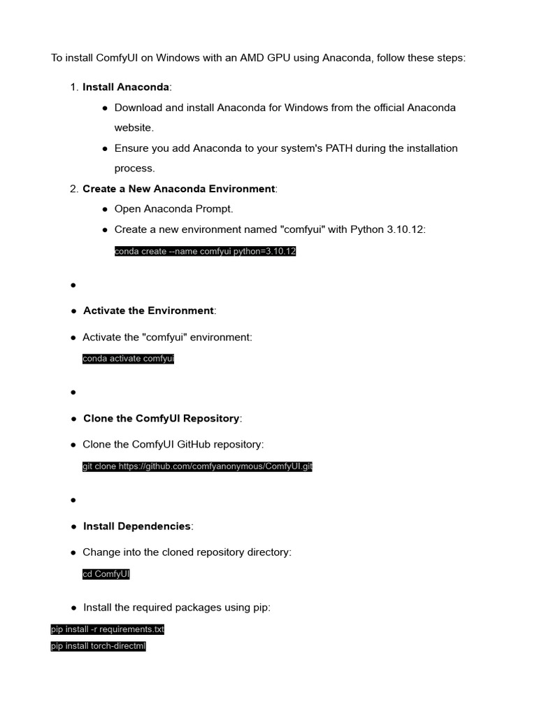 UDEMY YT - How To Install AMD ComfyUI - Stable Diffusion 01 | PDF