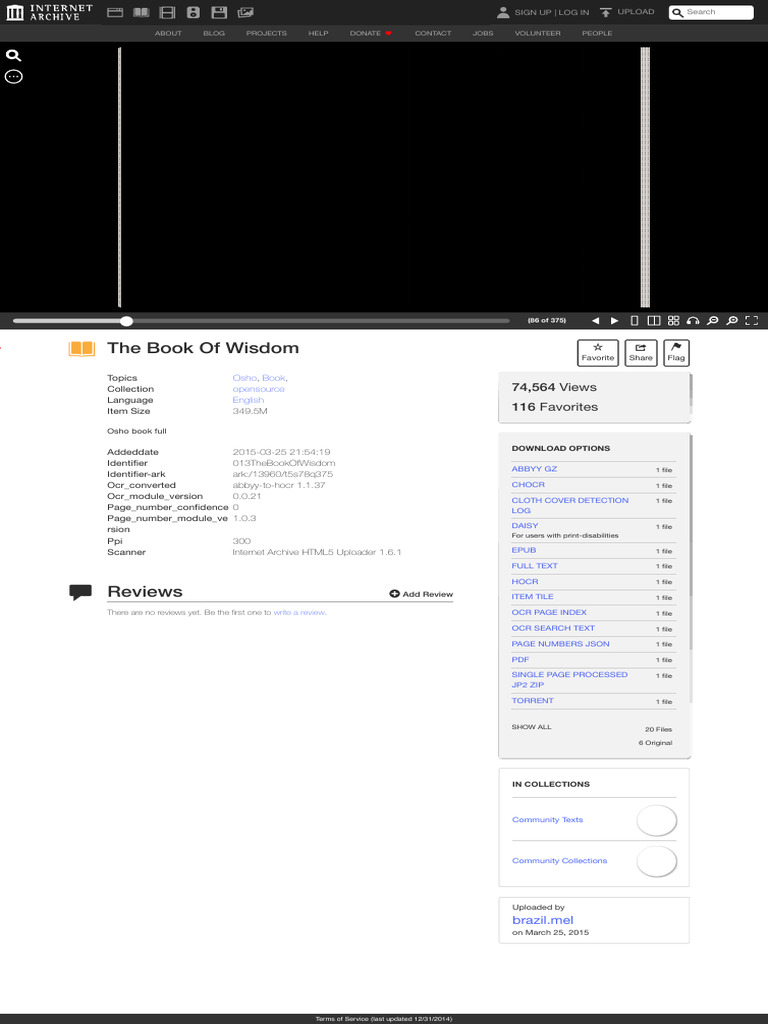 The Book of Wisdom Free Download, Borrow, and Streaming Internet ...
