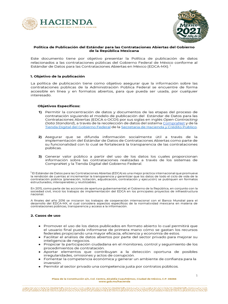 Politica Publicacion EDCA MX | PDF