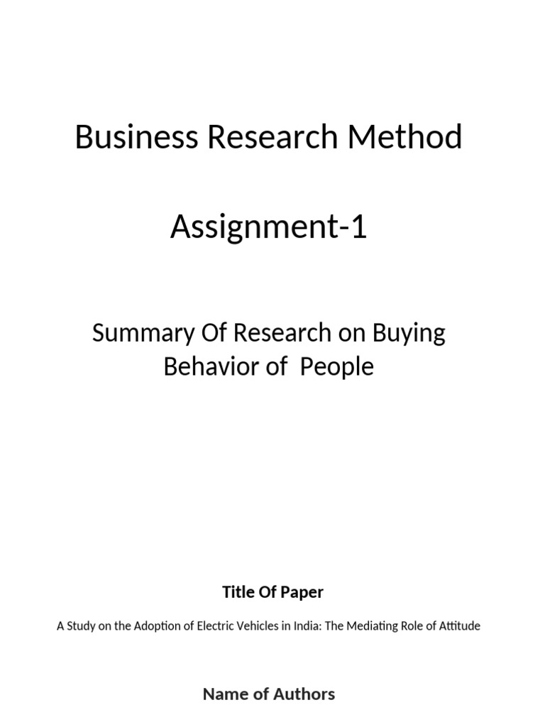 BRM_Assignment-1_20158 | PDF