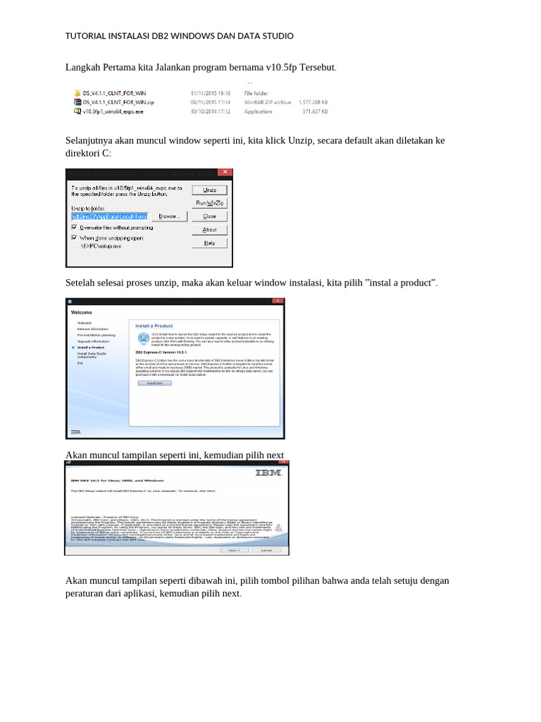 Tutorial Instalasi DB2 Windows Dan Data Studio | PDF