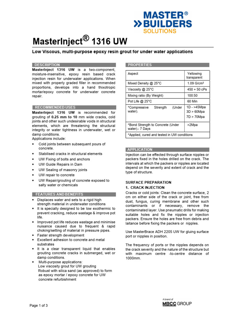 MasterInject - 1316 UW v3 | PDF