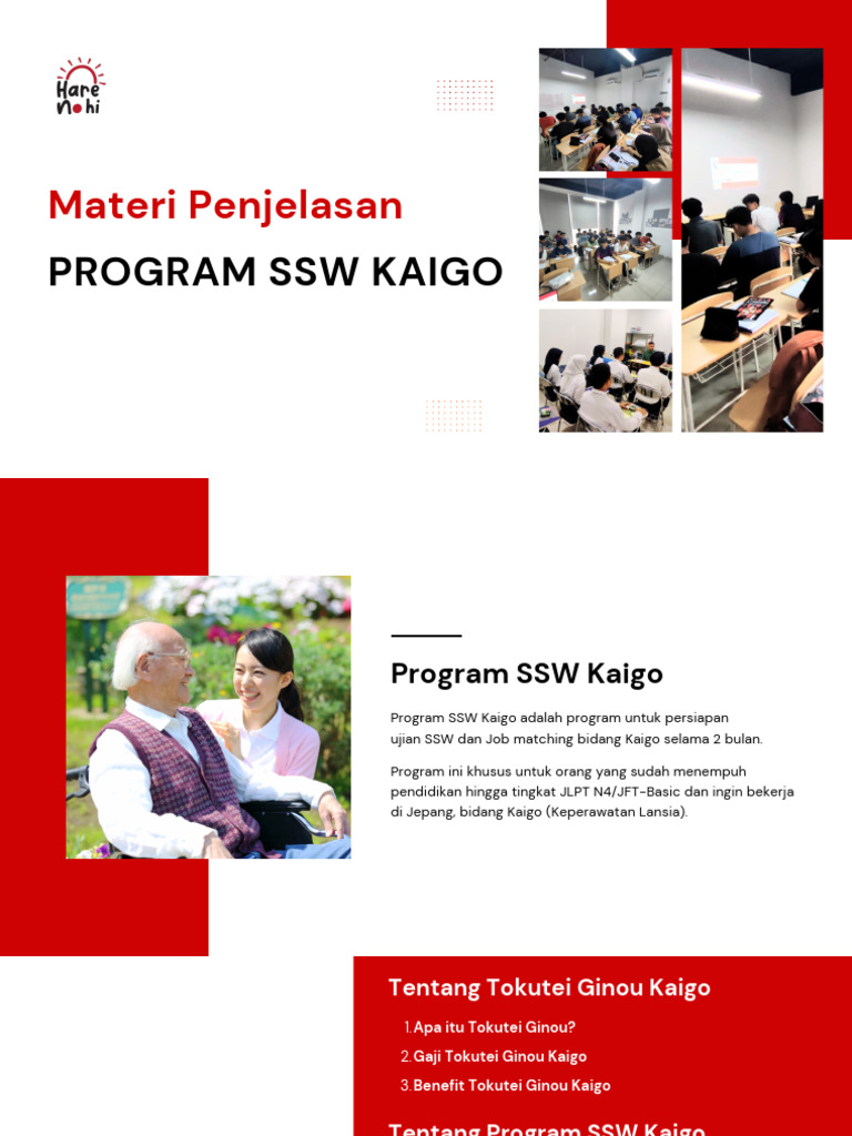PROGRAM SSW Kaigo | PDF | Career & Growth | Finance & Money Management