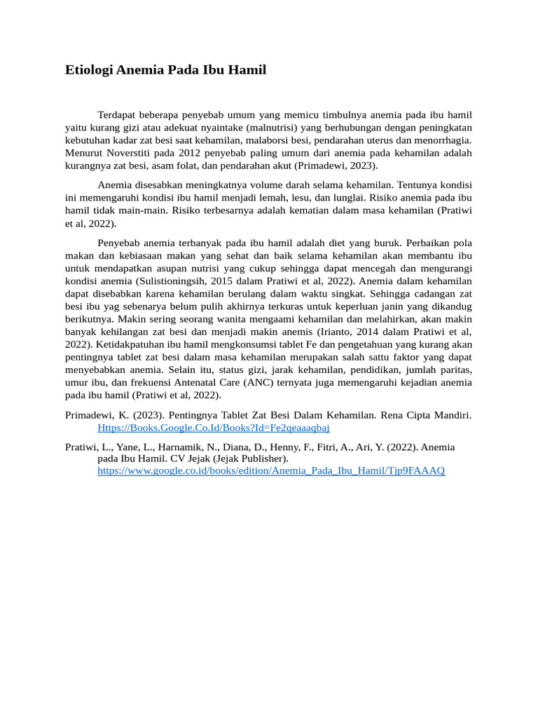 Etiologi Anemia | PDF