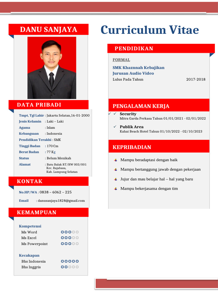 CV Danu Sanjaya | PDF