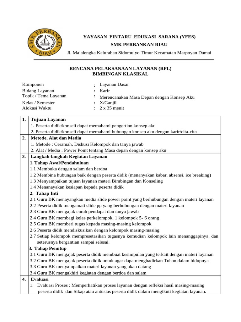 X - Merencanakan Masa Depan Dengan Konsep Aku | PDF