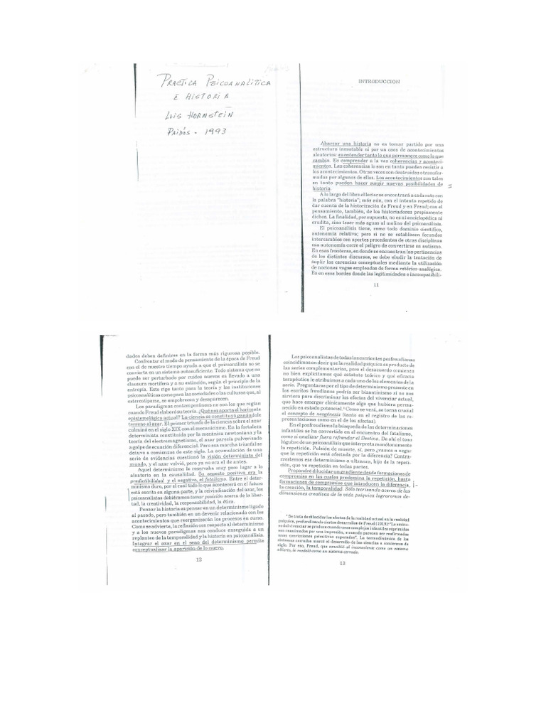 Hornstein Practica Ps. e Historia | PDF