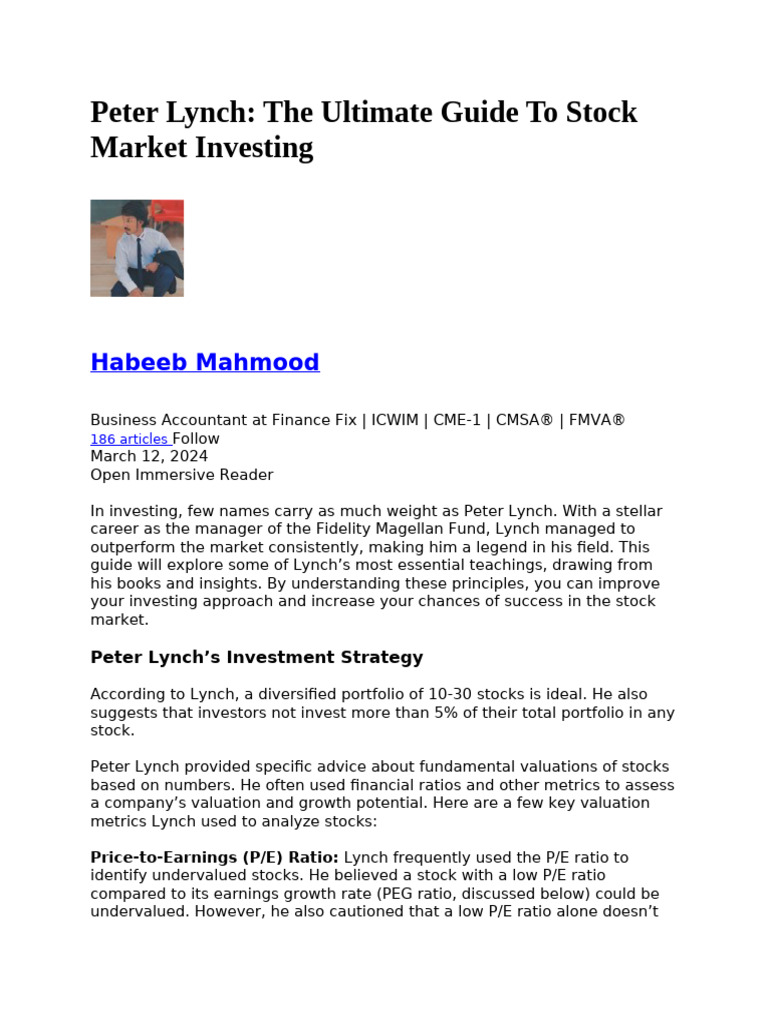 Peter Lynch | PDF