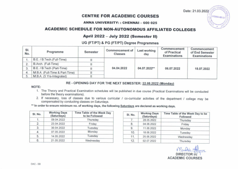 2021-2022 Even UG II Semf | PDF