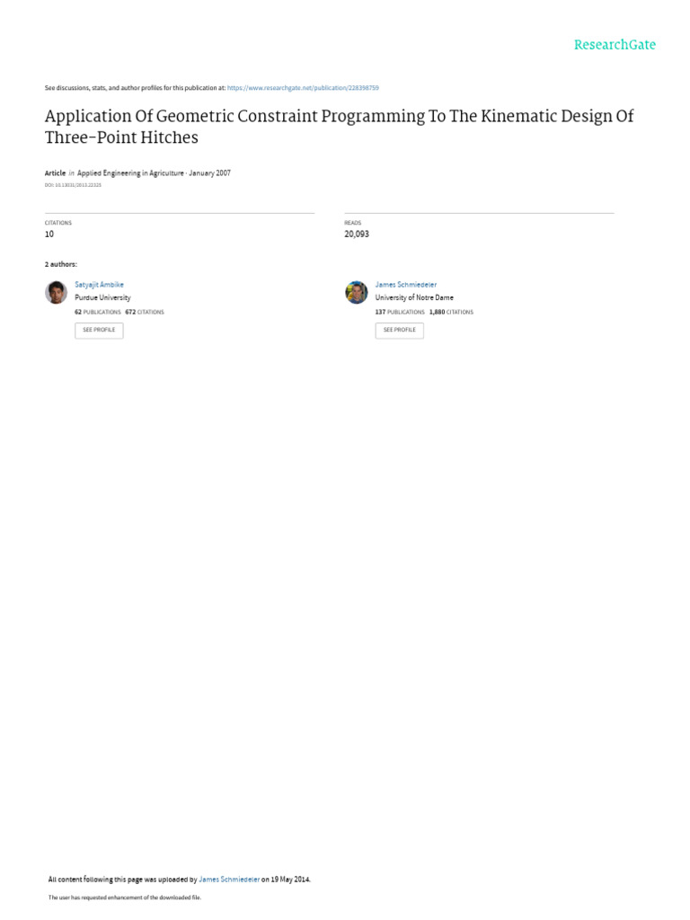 Application of Geometric Constraint Programming To | PDF