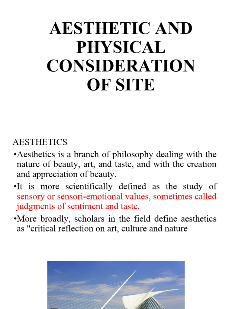 Lec 5 - Aesthetic and Physical Consideration of Site2 | PDF