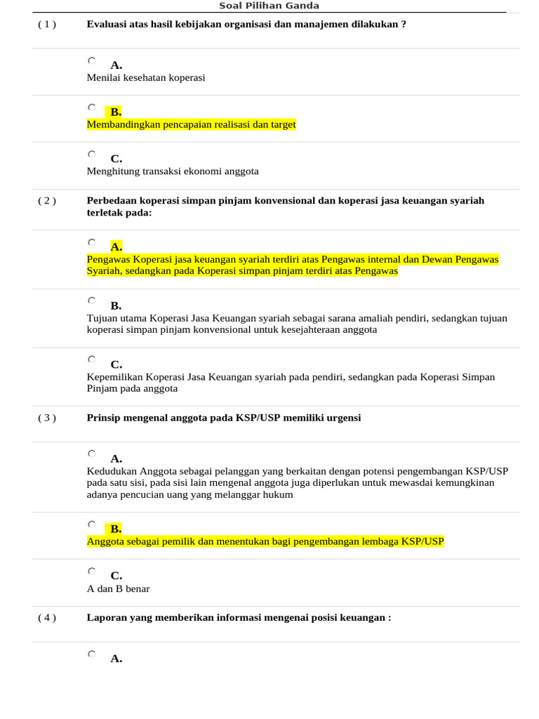 Melakukan Prinsip-Prinsip Pengelolaan Organisasi Dan Manajemen Koperasi Jasa Keuangan | PDF