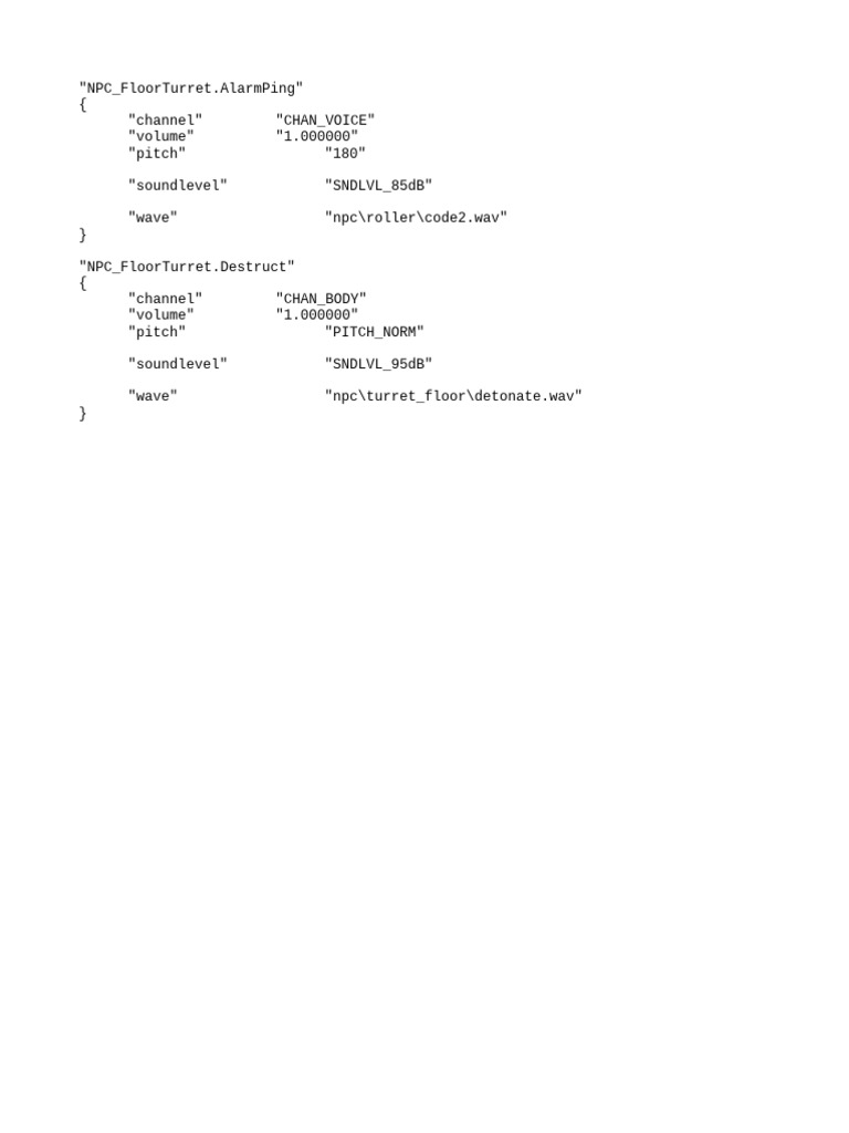NPC Sounds Turret Episodic2 | PDF