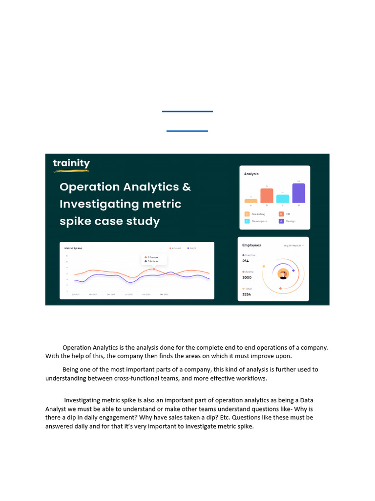 Operation Analytics and Investigating Metric Spike: Linkedin Github | PDF