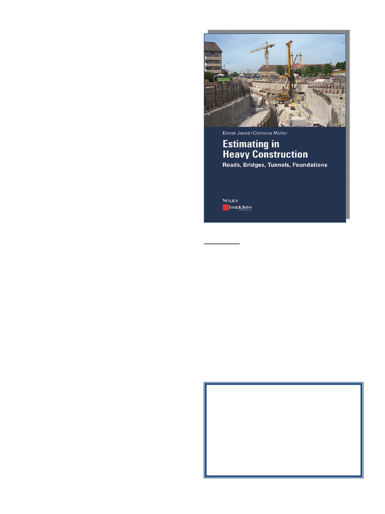 Estimating in Heavy Construction | PDF