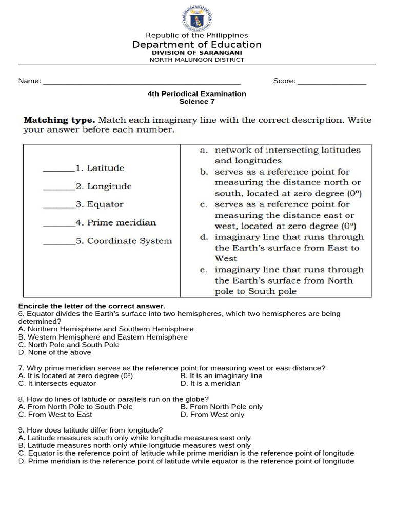 Science 7 4th Quarter | PDF | Atmosphere Of Earth | Atmosphere