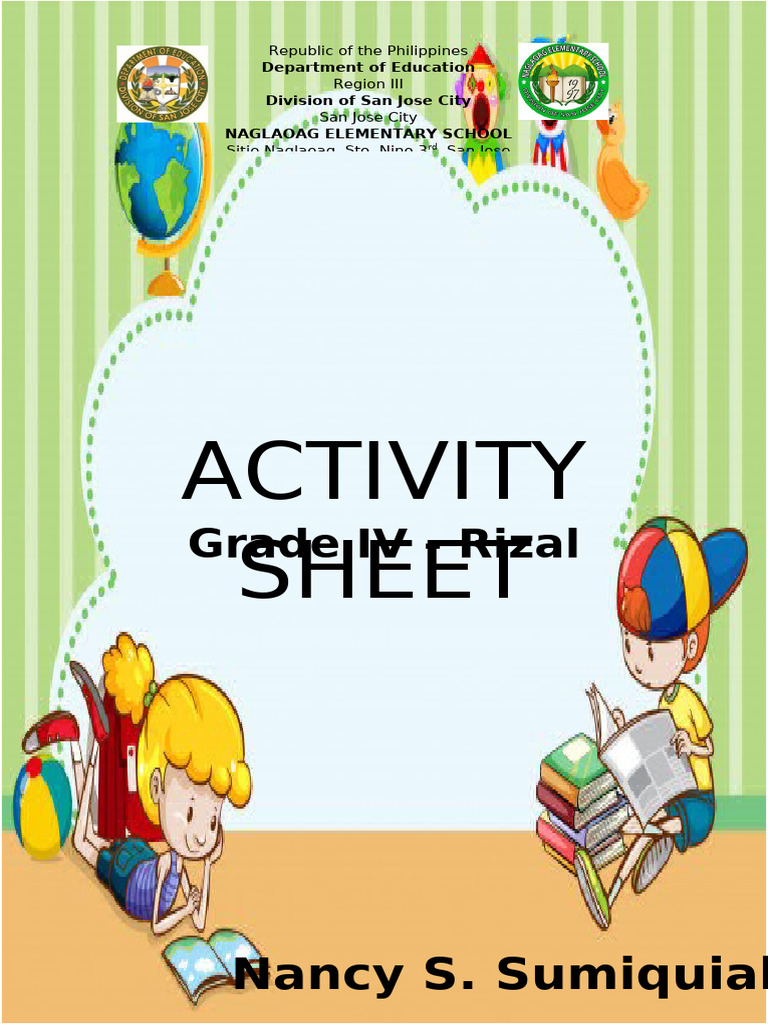 Activity Sheet Cover | PDF
